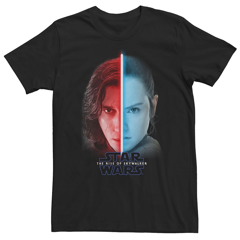 Big & Tall Star Wars: The Rise Of Skywalker Rey & Kylo Ren Split Tee