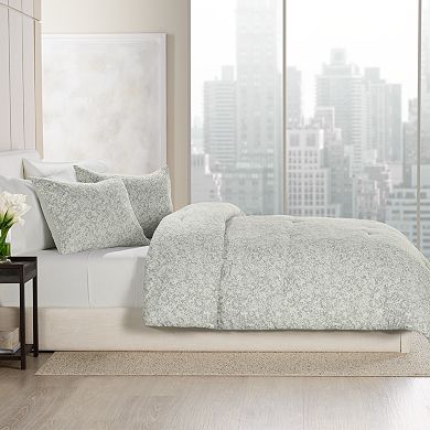 Simply Vera Vera Wang Gray Shadow Floral Comforter Set with Shams