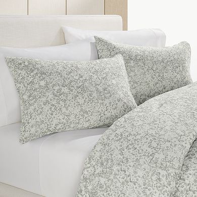 Simply Vera Vera Wang Gray Shadow Floral Comforter Set with Shams