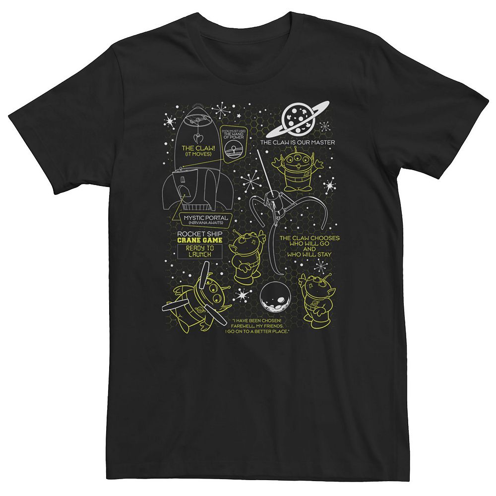 Big & Tall Disney / Pixar Toy Story Aliens Claw Master Map Tee
