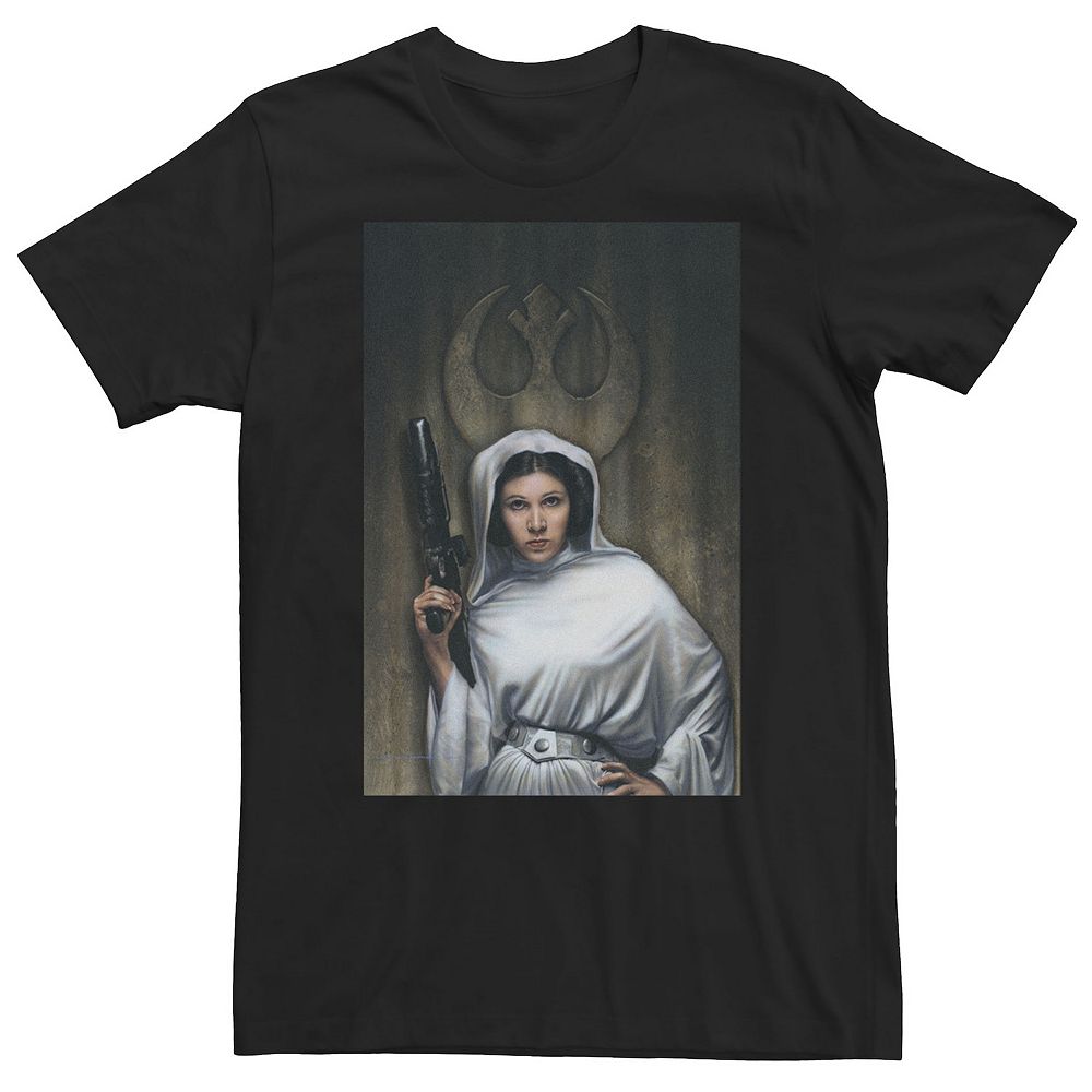 Big & Tall Star Wars Princess Leia Rebel Painted Portrait Tee