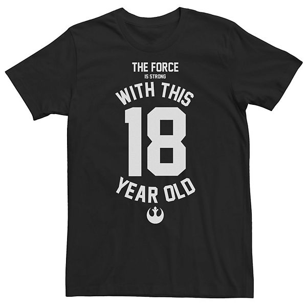 Big & Tall Star Wars Force Is Strong With This 18 Year Old Rebel Logo Tee