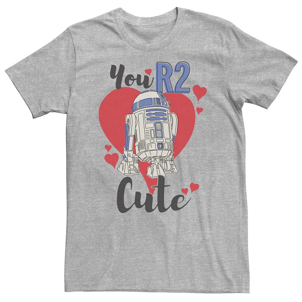 Big & Tall Star Wars R2-D2 You R2 Cute Valentine's Day Tee