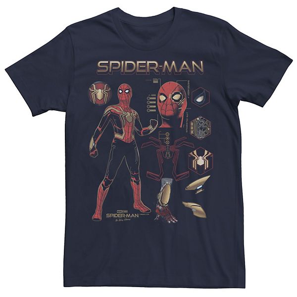 Men's Marvel Spider-Man No Way Home Spidey Schematic Tee