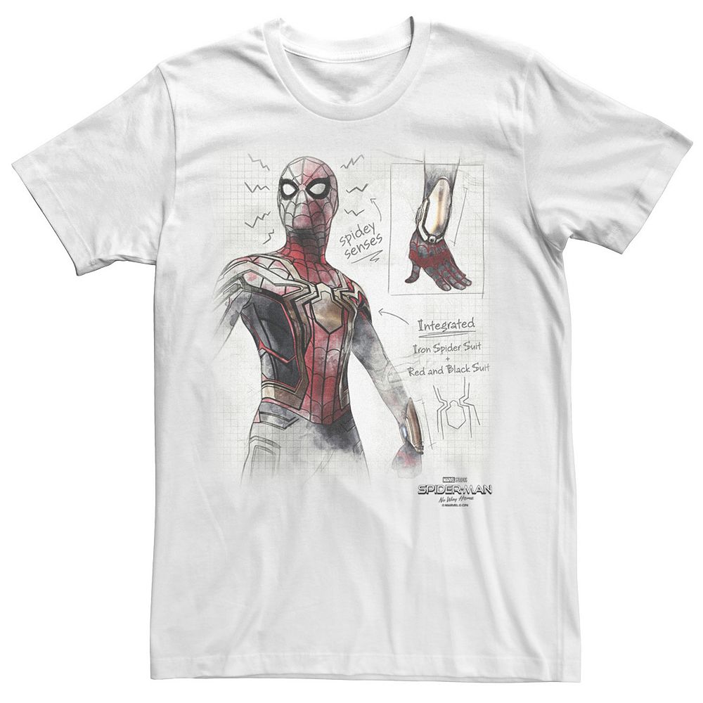 Men's Marvel Spider-Man No Way Home Spider-Man Graph Sketch Tee