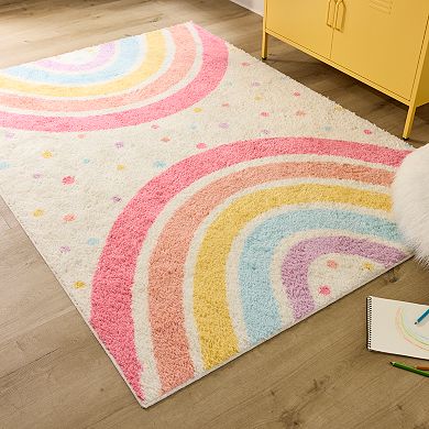 The Big One Kids™ Rug Rainbow Washable Shag