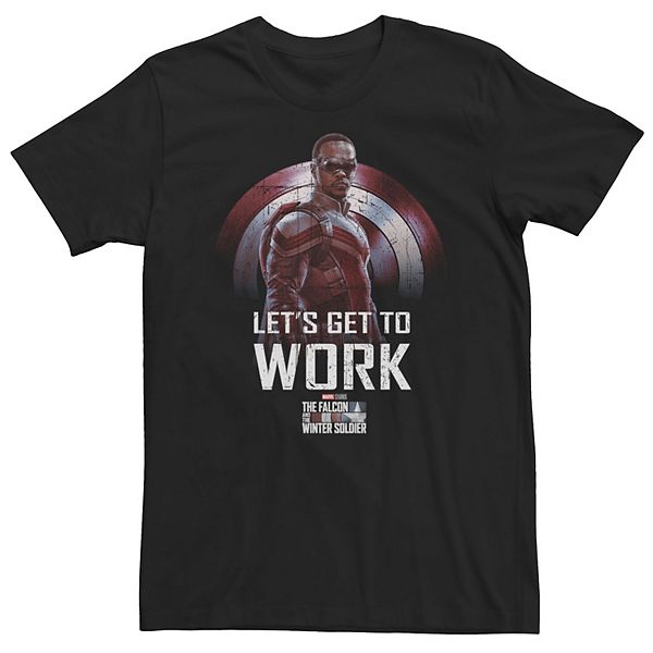 Big & Tall Marvel Falcon & The Winter Soldier Falcon "Let's Get To Work ...