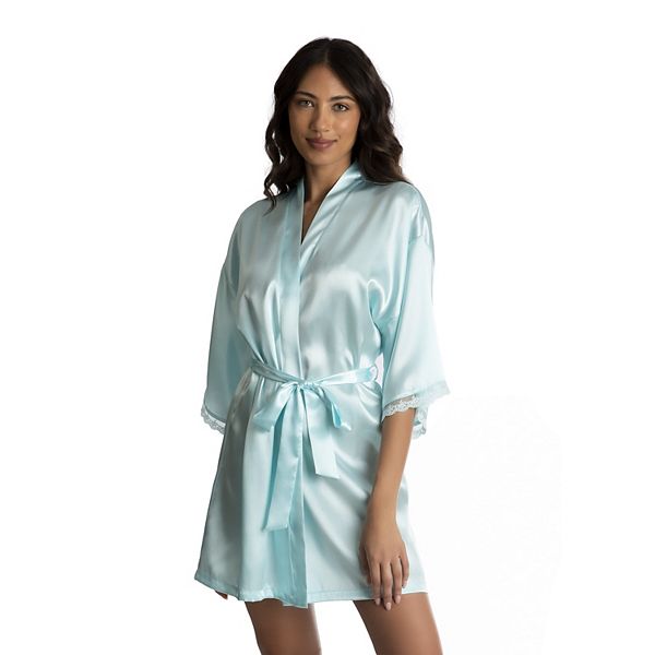 Women's Lilac+London Satin Wrap Robe