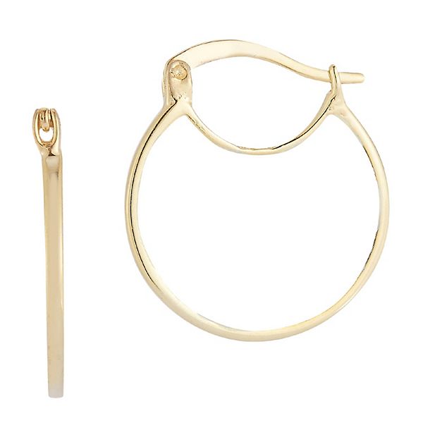 Sunkissed Sterling 14k Gold Over Silver Enamel Hoop Earrings