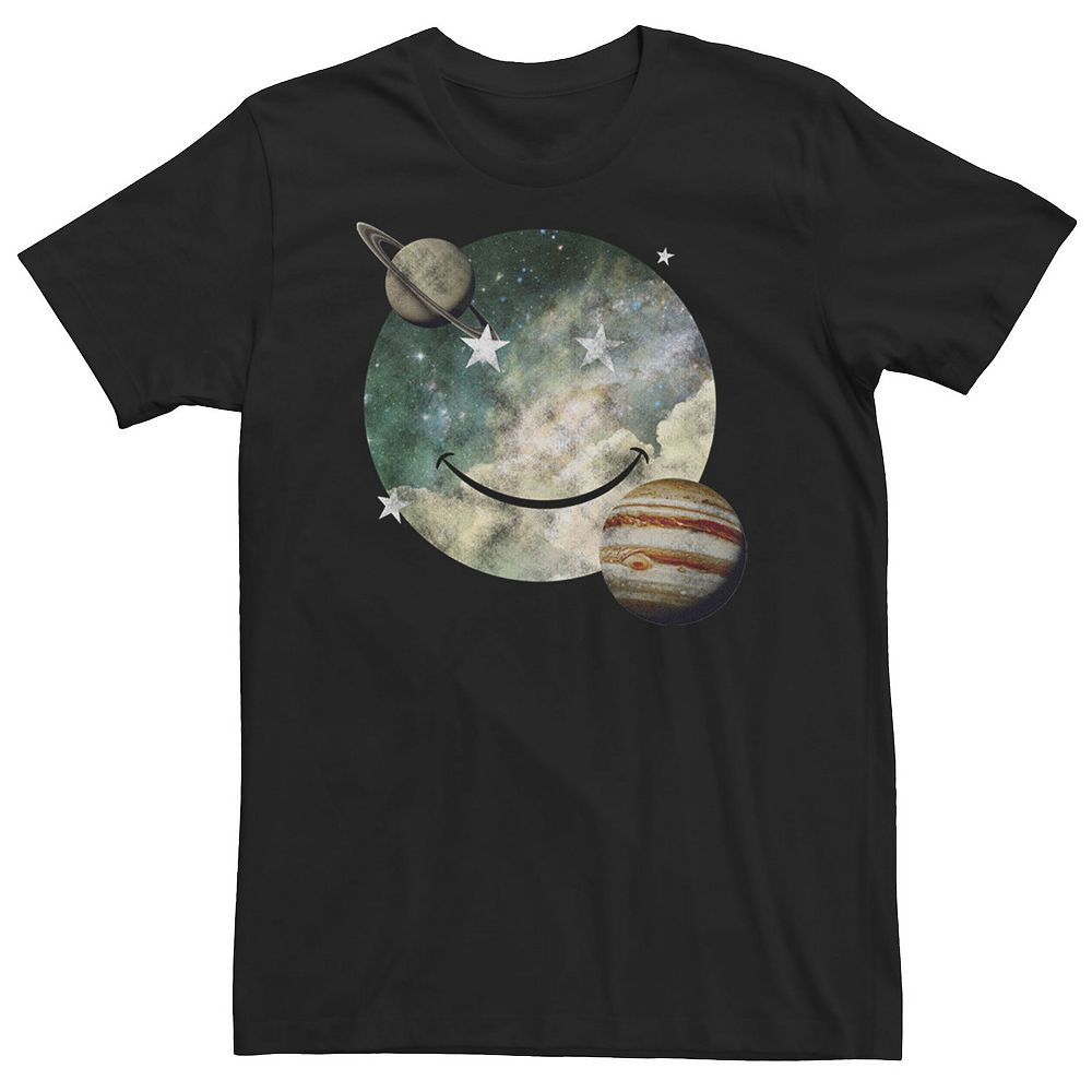 Big & Tall Trendy Galactic Smiley Face Tee