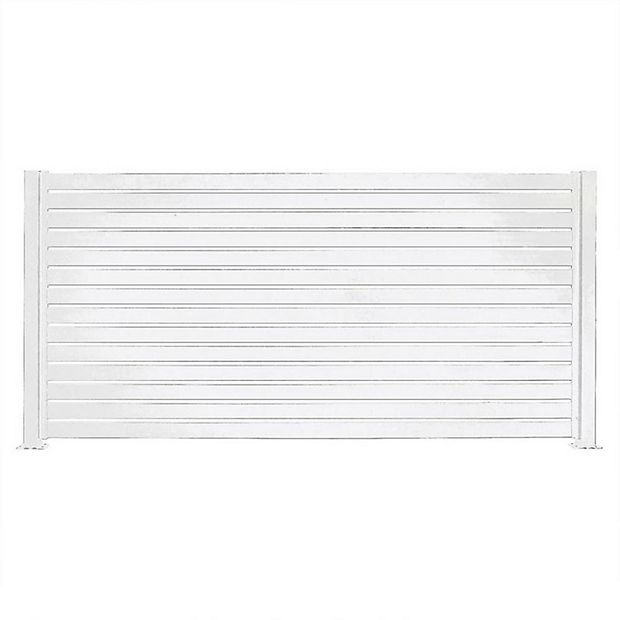 Horizontal Slat Fencing Grouped Black Stratco Usa Horizontal Slat