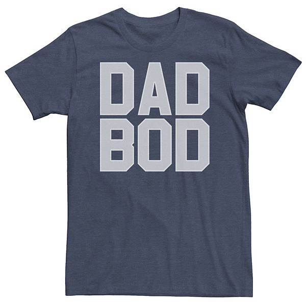 Big & Tall Father's Day "Dad Bod" College Text Tee