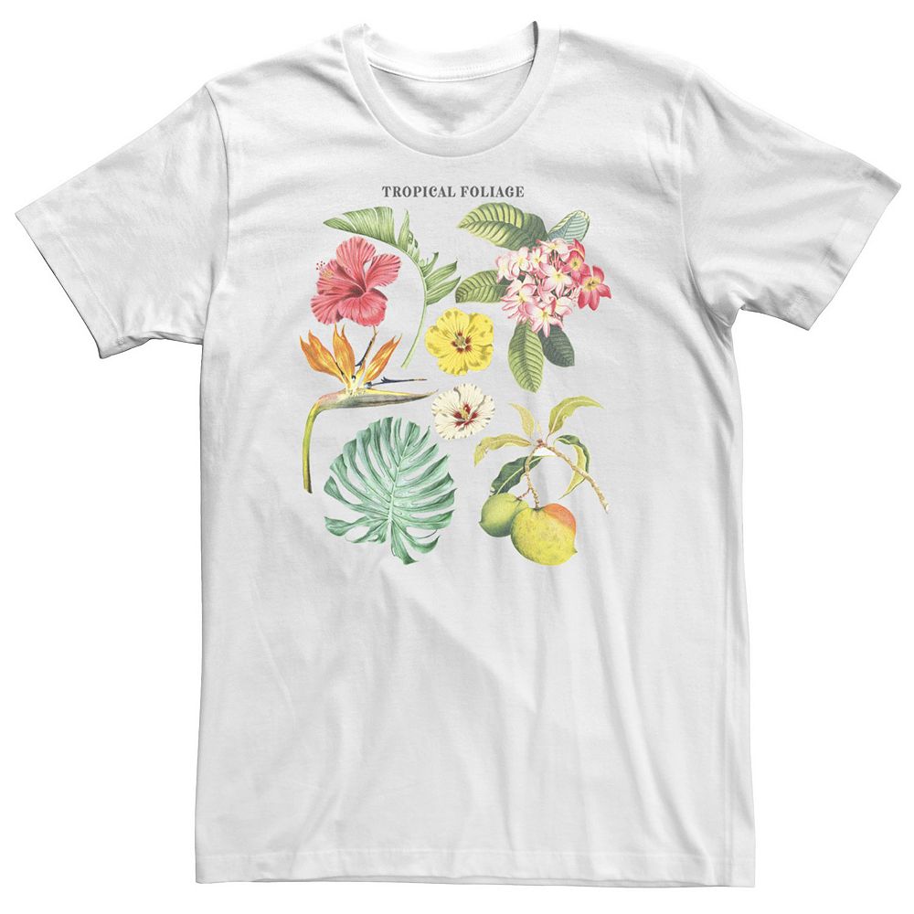 Big & Tall Tropical Foliage Portrait Collage Tee
