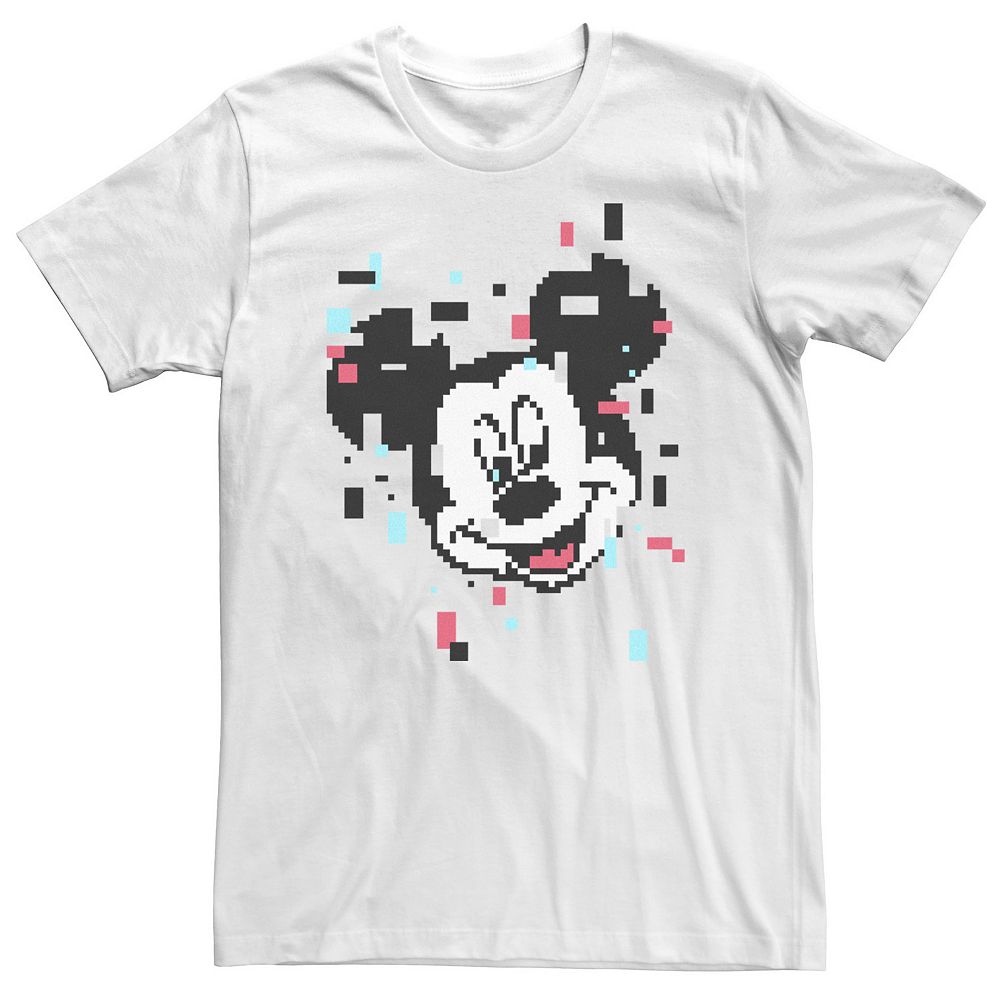 Big & Tall Disney Mickey Mouse Big Face Pixeled Out Tee