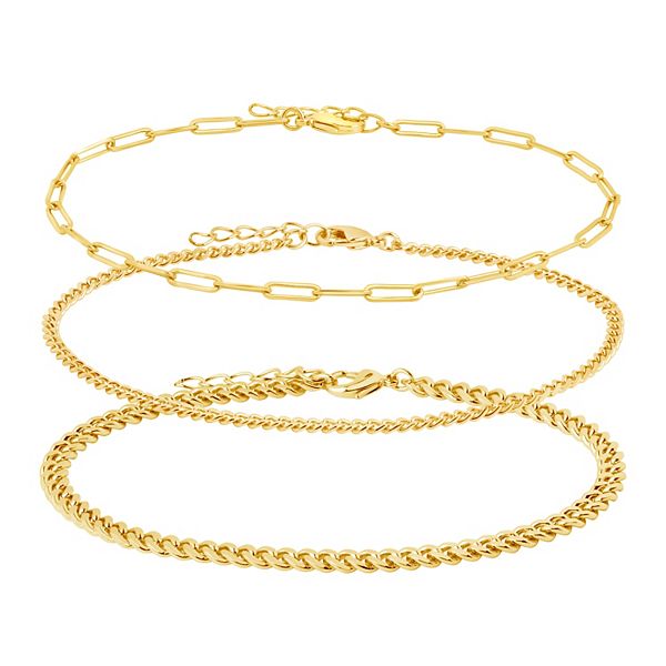 MC Collective Chain Anklet Trio Set