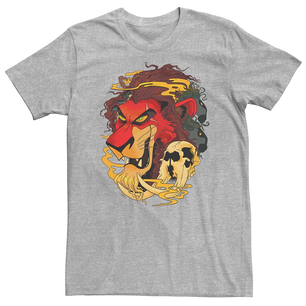 Big & Tall Disney The Lion King Scar Red Hue Head Shot Tee