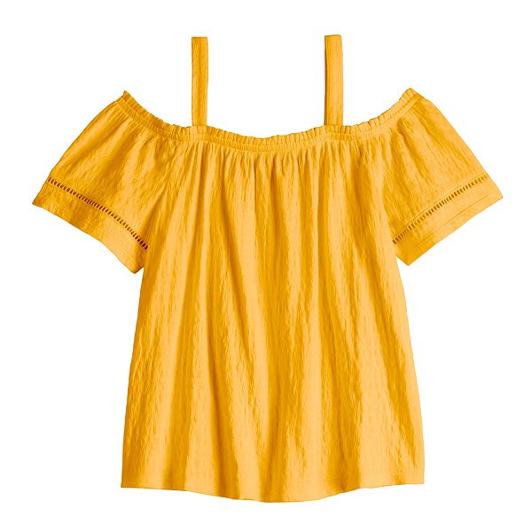 Girls 6-20 SO® Off-The-Shoulder Swing Top in Regular & Plus