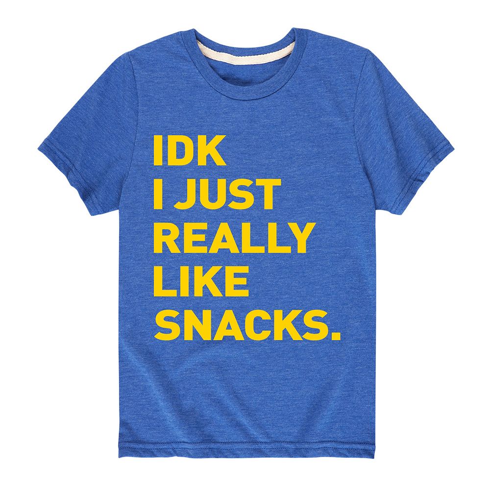 Boys 8-20 IDK I Just Really Like Snacks Graphic Tee