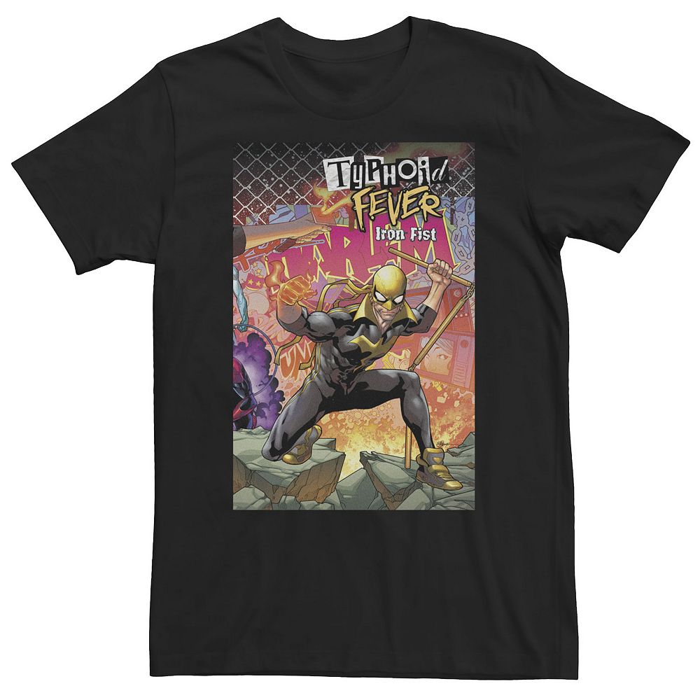 Big & Tall Marvel Typhoid Fever Iron Fist Comic Cover Tee