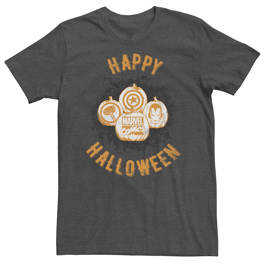Big & Tall Marvel Comics Happy Halloween Heavy Hitters Pumpkins Tee