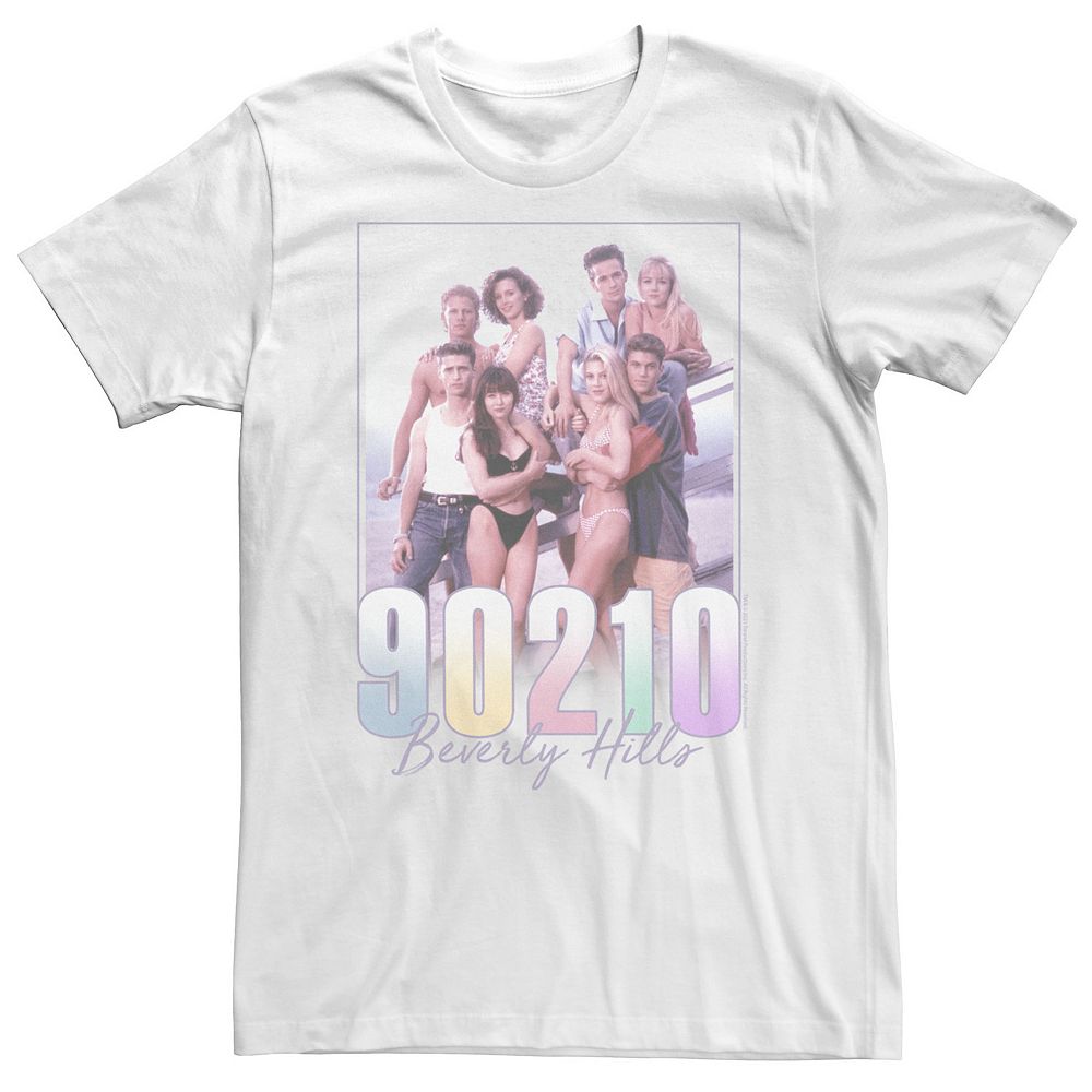 Big & Tall Beverly Hills 90210 Group Shot Pastel Poster Tee