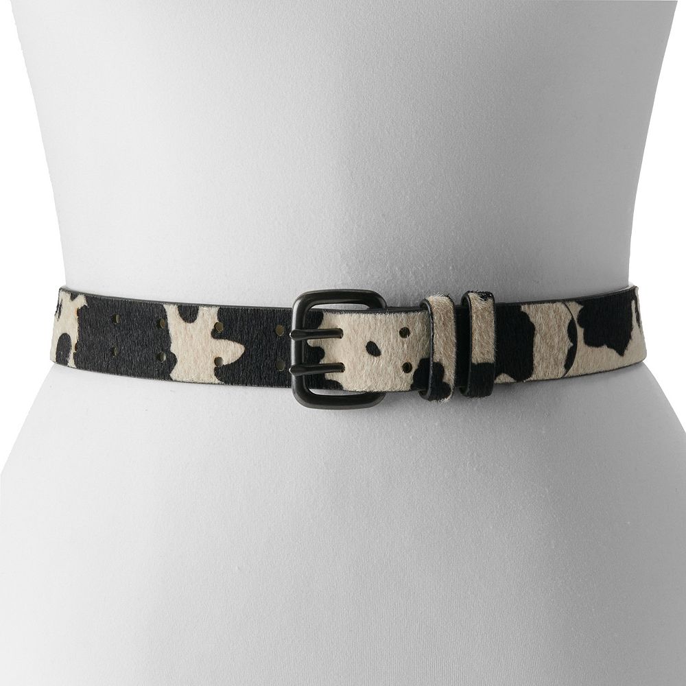 Women's Sonoma Goods For Life® Double Prong Buckle Cow Pattern Belt ...
