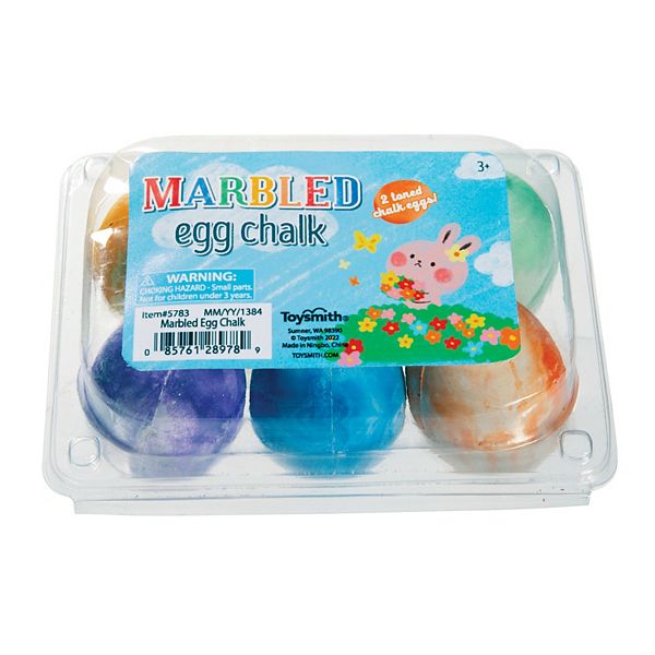 Toysmith Marbled Egg Chalk 6-Pack