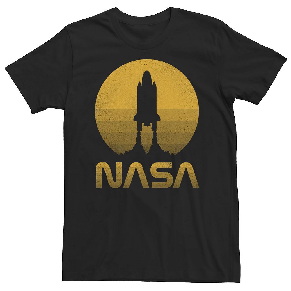 Big & Tall NASA Lift Off Silhouette Yellow Hue Tee