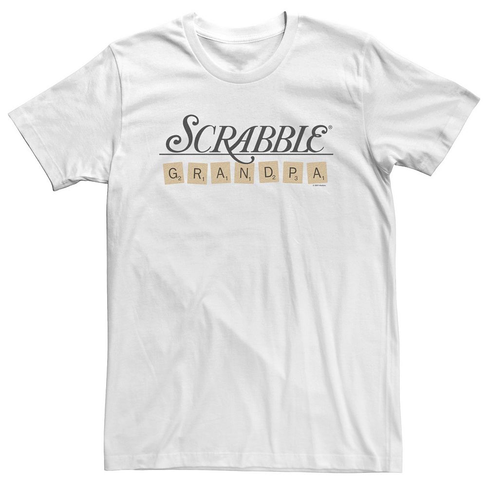 Big & Tall Scrabble Grandpa Tiles Tee