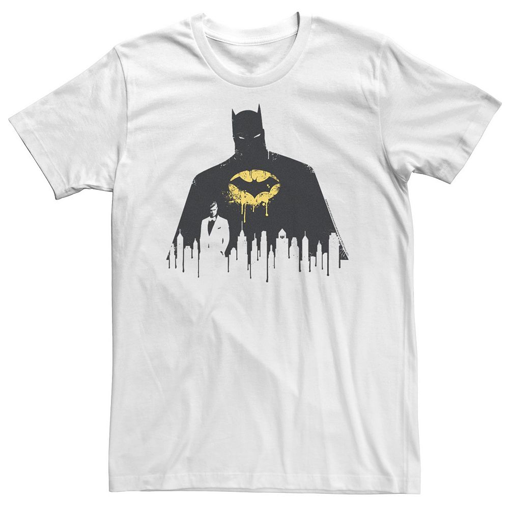 Big & Tall DC Comics Batman Paint Drip Silhouette Tee