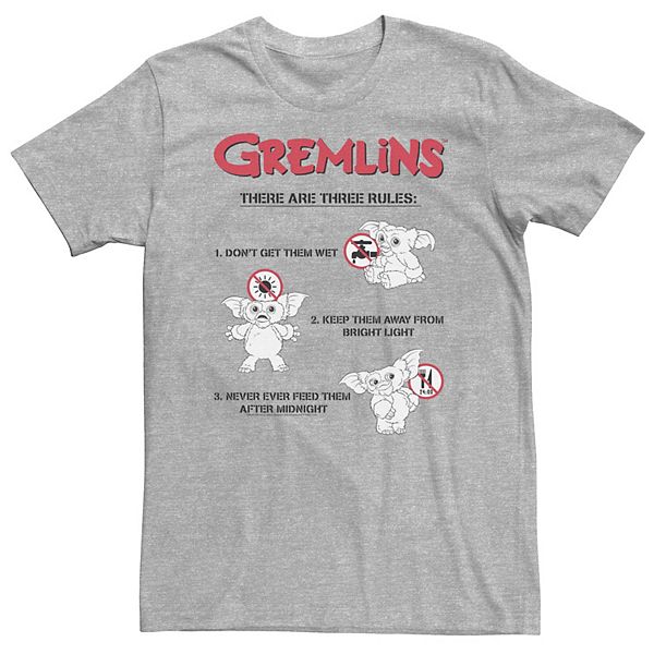 Big & Tall Gremlins There Are Three Rules Tee