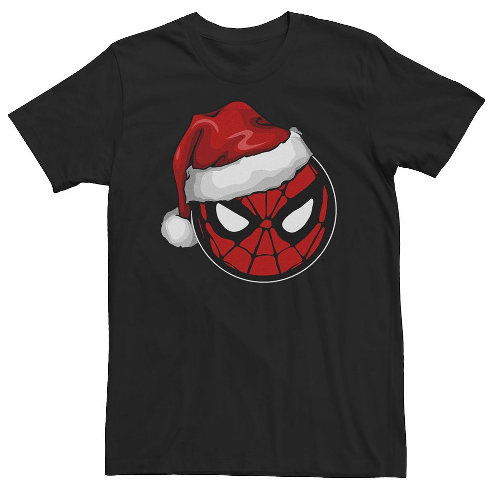 Big & Tall Marvel Christmas Spider-Man Santa Hat Tee