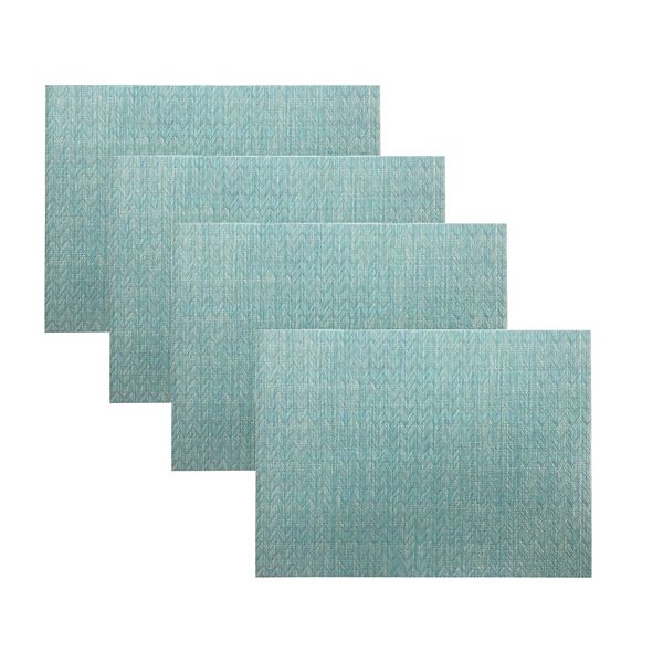 Food Network™ Blue Chevron Easy Care Woven Placemat 4-pk.