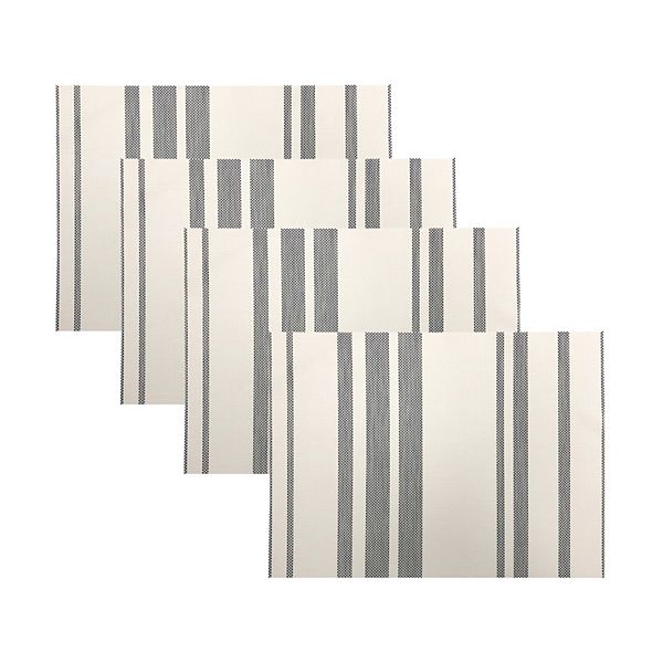 Food Network™ Farmstead Stripe Easy Care Woven Placemat 4-pk.