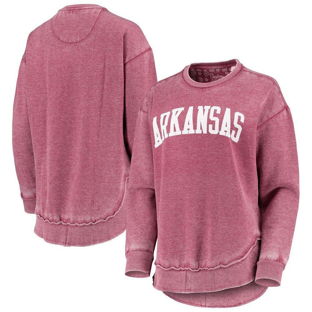 Women's Pressbox Cardinal Arkansas Razorbacks Vintage Wash Pullover ...