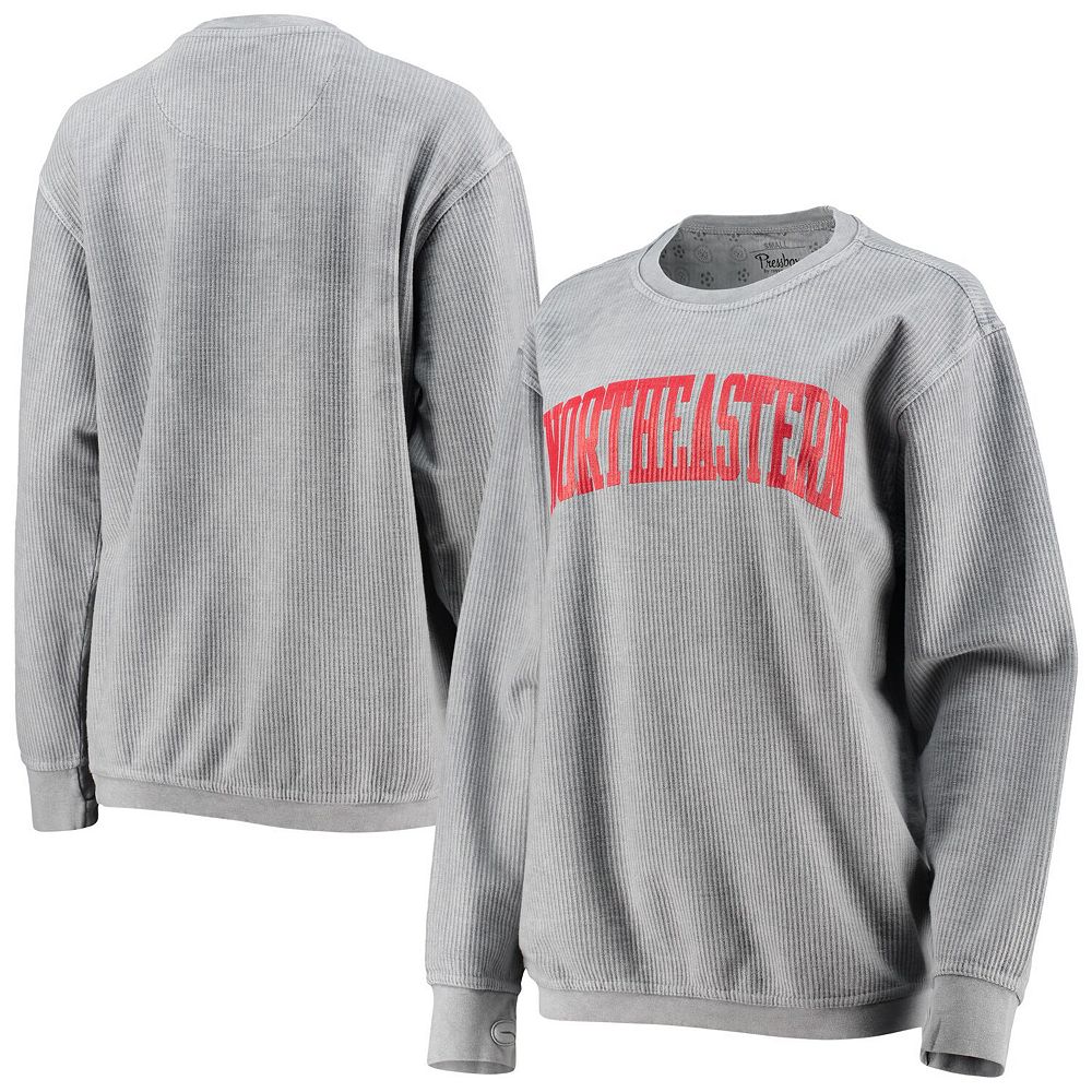 Women's Pressbox Silver Northeastern Huskies Comfy Cord Vintage Wash ...