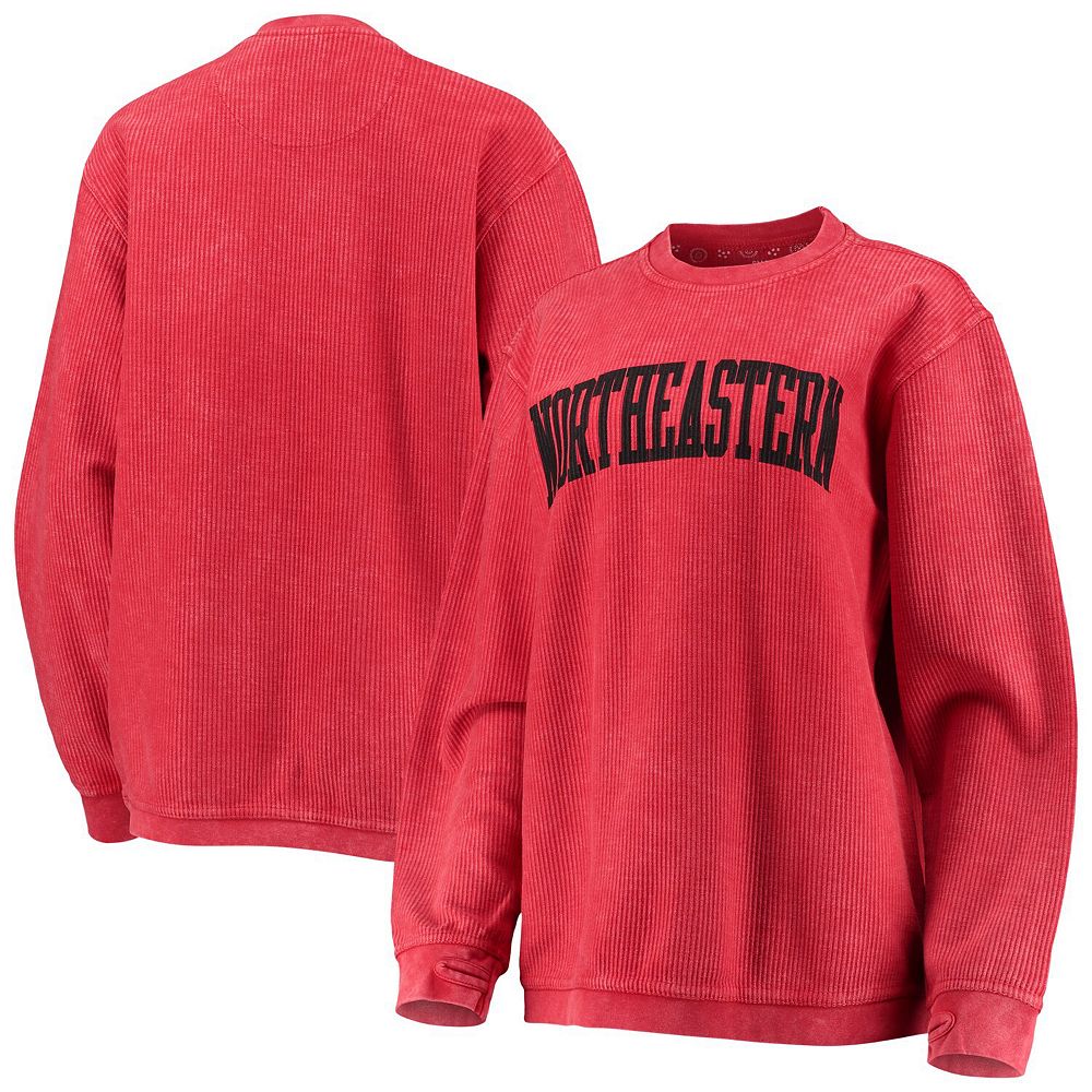 Women's Pressbox Red Northeastern Huskies Comfy Cord Vintage Wash Basic ...
