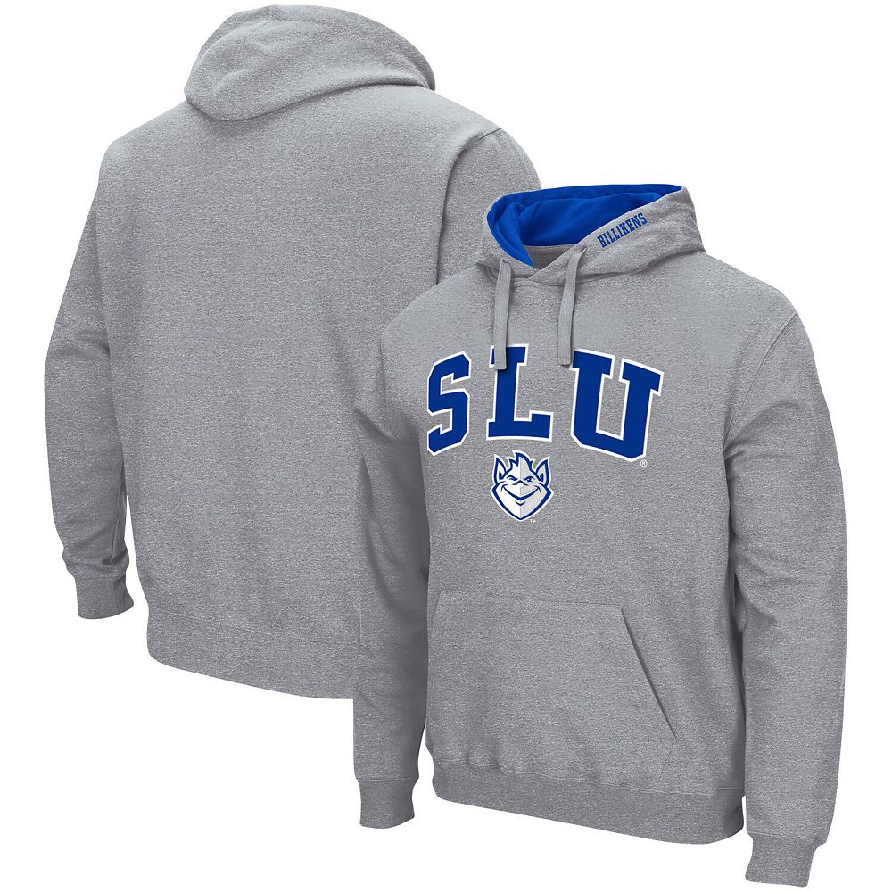 Men's Colosseum Heathered Gray Saint Louis Billikens Arch and Logo ...