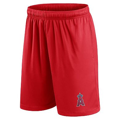 Men's Fanatics Branded Red Los Angeles Angels Primary Team Logo Shorts