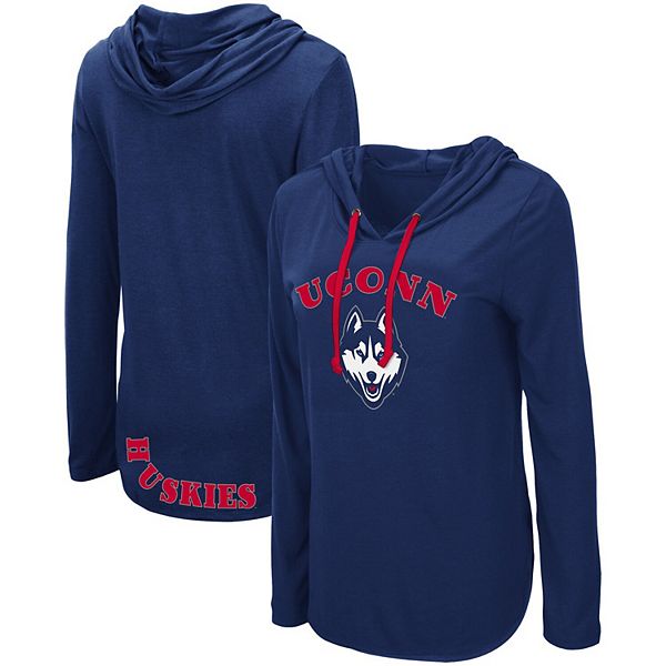 Women's Colosseum Navy UConn Huskies My Lover Lightweight Hooded Long ...