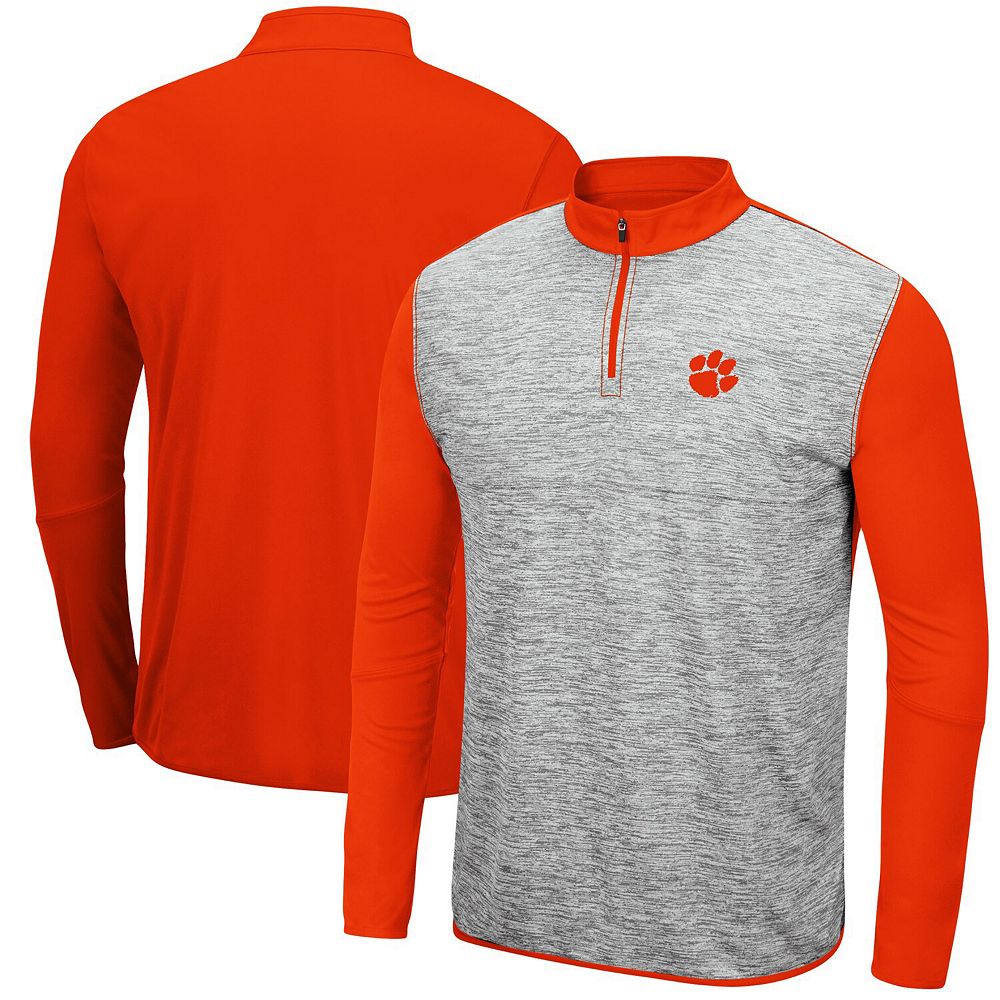 Men's Colosseum Heathered Gray/Orange Clemson Tigers Prospect Quarter ...
