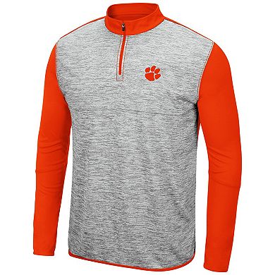 Men's Colosseum Heathered Gray/Orange Clemson Tigers Prospect Quarter ...