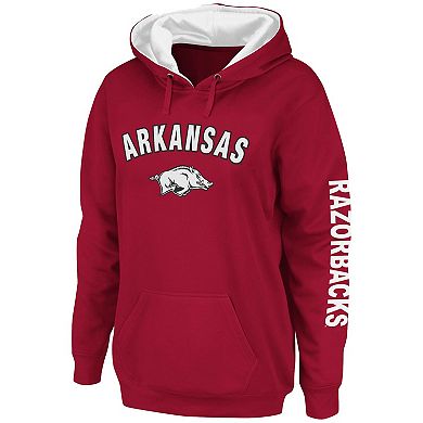 Women's Colosseum Crimson Arkansas Razorbacks Loud and Proud Pullover ...