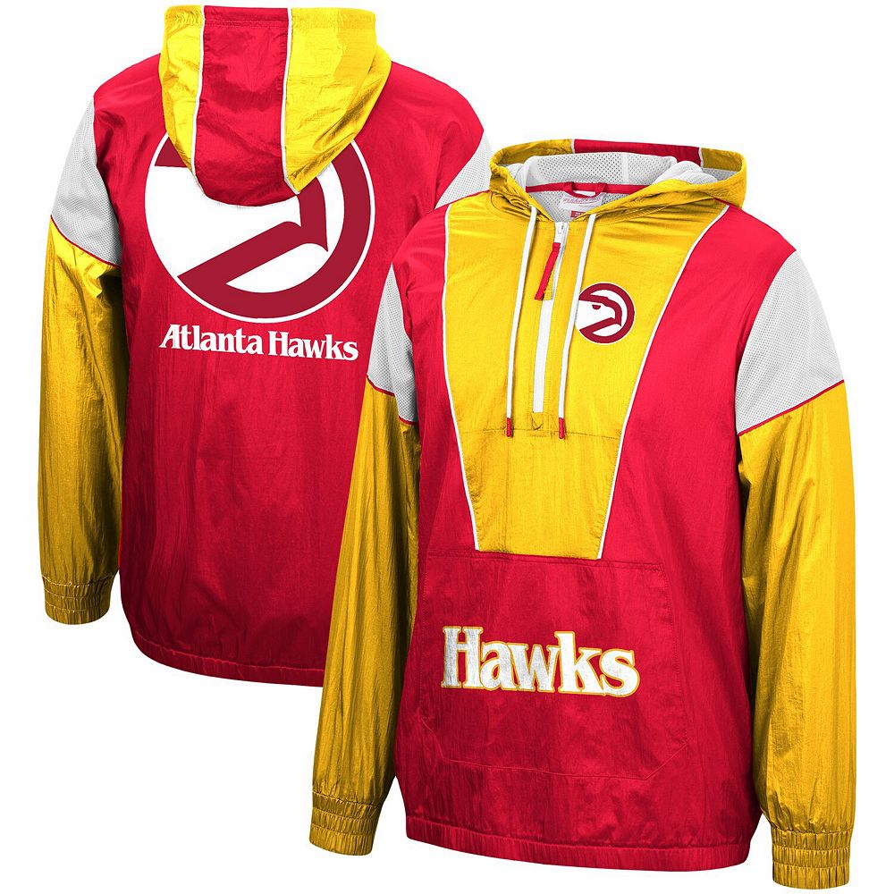 Men's Mitchell & Ness Red/Yellow Atlanta Hawks Hardwood Classics ...