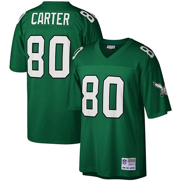 Men's Mitchell & Ness Cris Carter Kelly Green Philadelphia Eagles ...