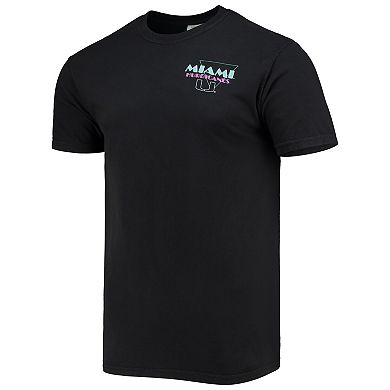 Men's Black Miami Hurricanes Miami Vice 305 Comfort Color T-Shirt