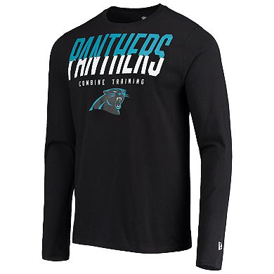 Men's New Era Black Carolina Panthers Combine Authentic Split Line Long ...