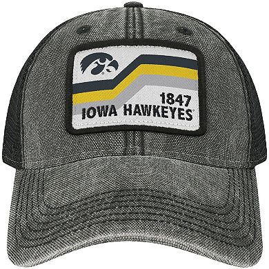 Men's Black Iowa Hawkeyes Sun & Bars Dashboard Trucker Snapback Hat