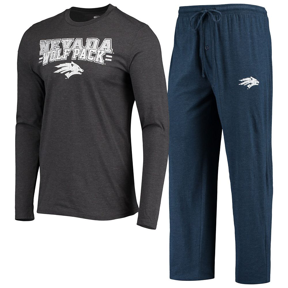 Men's Concepts Sport Navy/Heathered Charcoal Nevada Wolf Pack Meter ...