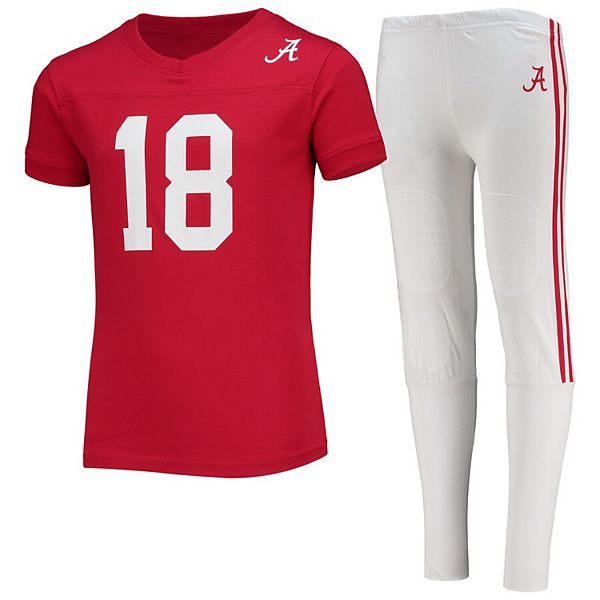 Youth Wes & Willy Crimson Alabama Crimson Tide Football T-Shirt & Pants ...